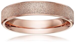 love beauties 4mm women's titanium rose gold wedding band ring (4.5)