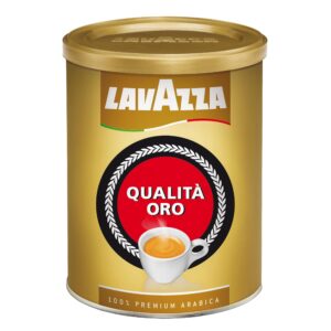 lavazza premium coffees, qualita oro, 100% arabica ground coffee espresso, 8.8 oz (250 g) - 2pcs