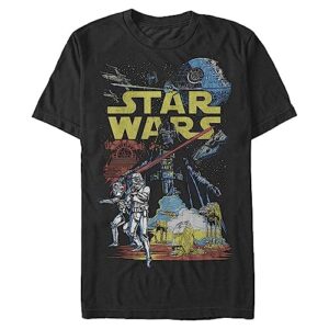 STAR WARS Men's Galactic Battle T-Shirt - Black - X Large