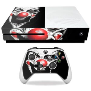 mightyskins skin compatible with microsoft xbox one s - evil clown | protective, durable, and unique vinyl decal wrap cover | easy to apply, remove, and change styles | made in the usa