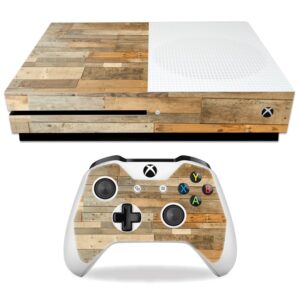 mightyskins skin compatible with microsoft xbox one s - reclaimed wood | protective, durable, and unique vinyl decal wrap cover | easy to apply, remove, and change styles | made in the usa