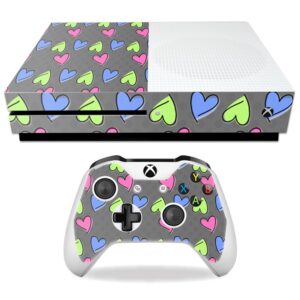 mightyskins skin compatible with microsoft xbox one s - girly | protective, durable, and unique vinyl decal wrap cover | easy to apply, remove, and change styles | made in the usa