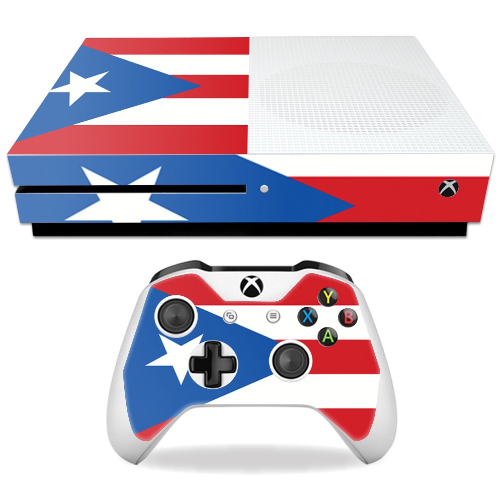 MightySkins Skin Compatible with Microsoft Xbox One S - Puerto Rican Flag | Protective, Durable, and Unique Vinyl Decal wrap Cover | Easy to Apply, Remove, and Change Styles | Made in The USA