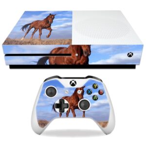 mightyskins skin compatible with microsoft xbox one s - horse | protective, durable, and unique vinyl decal wrap cover | easy to apply, remove, and change styles | made in the usa