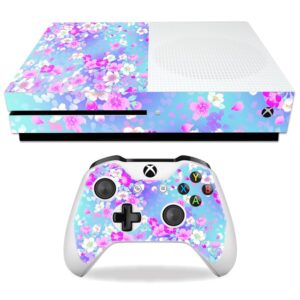 mightyskins skin compatible with microsoft xbox one s - in bloom | protective, durable, and unique vinyl decal wrap cover | easy to apply, remove, and change styles | made in the usa