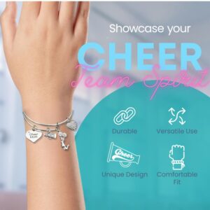 Infinity Collection Cheer Mom Jewelry- Cheer Mom Bracelet - Adjustable Cheer Mom Charm Bracelet- Perfect Cheerleading Mom Gift