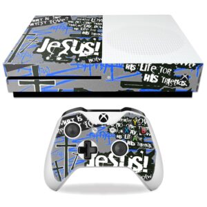 mightyskins skin compatible with microsoft xbox one s wrap cover sticker skins love jesus