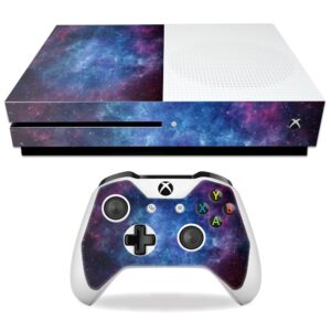 mightyskins skin compatible with microsoft xbox one s - nebula | protective, durable, and unique vinyl decal wrap cover | easy to apply, remove, and change styles | made in the usa