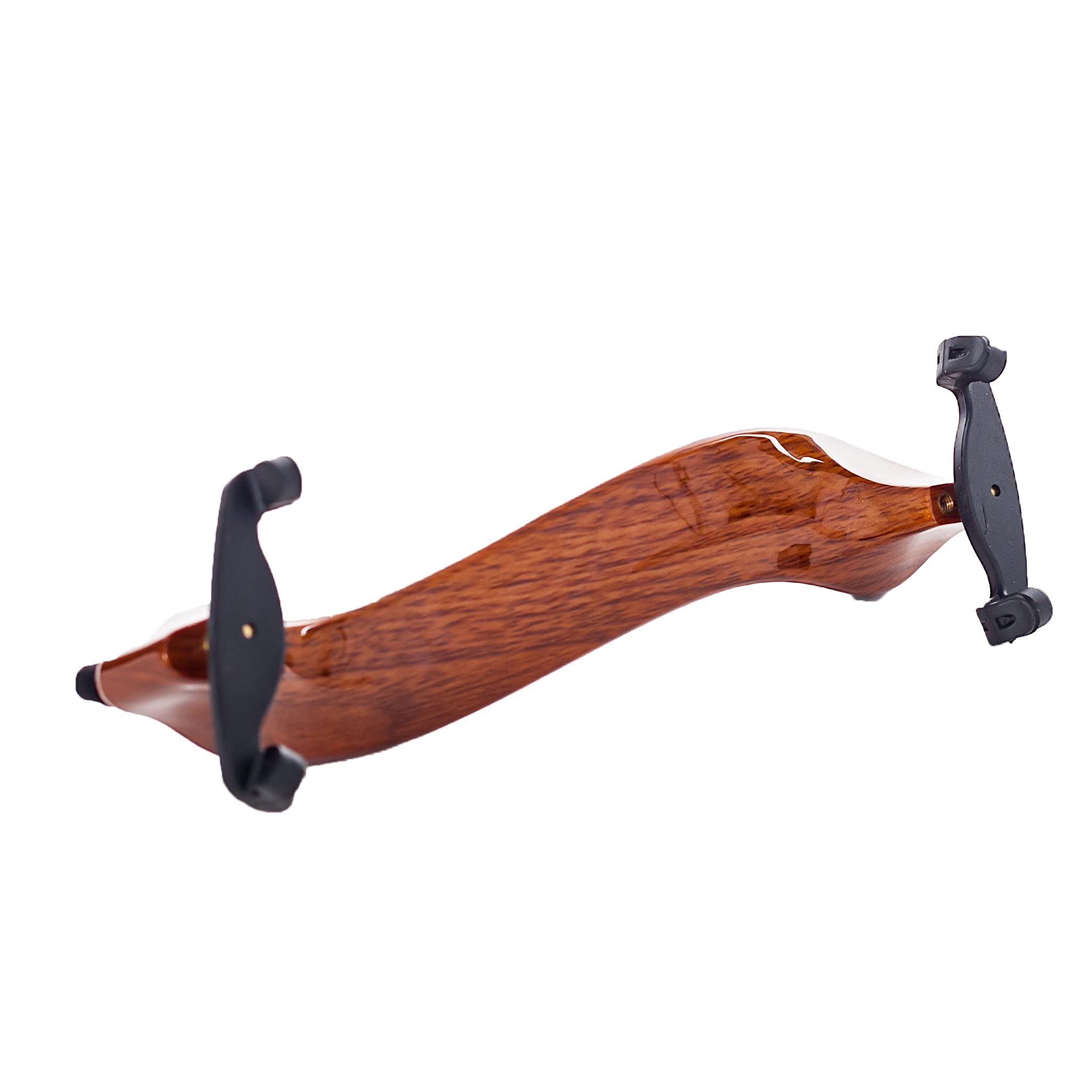 Fiddlerman Light Carbon Fiber Violin Shoulder Rest 4/4 Foam Padding For Comfort With Slight Height Adjustable Feet (Wood Look)