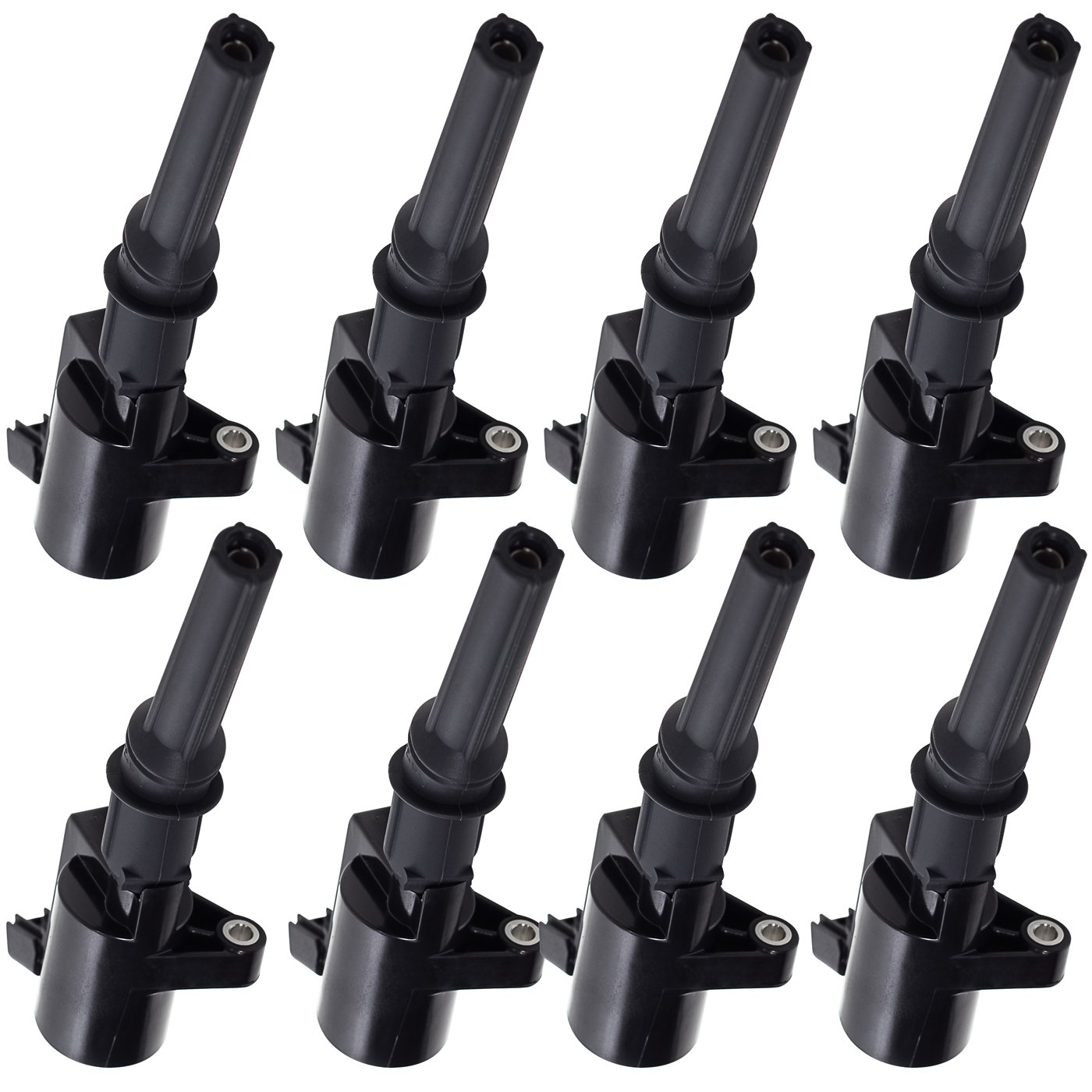 Ignition Coil (Pack of 8) Curved Boot For Select Ford, Lincoln, Mercury 4.6L 5.4L V8 Engine - Replaces DG508 C1454 C1417 FD503