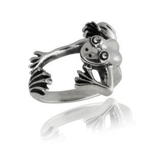 fashionjunkie4life sterling silver wrapped frog ring, sizes 6-9 (7)