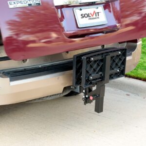 PetSafe Happy Ride Dog Hitch Step - Easy to Install on Any 2 Inch Vehicle Hitch - High-Traction Steps - Folds Down for Travel - Supports Pets up to 200 lb - Great for SUVs and Trucks