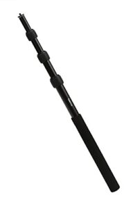 koolertron portable mic boom pole arm 4 section stretchable padded handheld telescopic aluminum adjustable with easy twist locks and padded handle for professional shotgun microphones fish pole exte