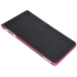 on par premium crocodile golf scorecard holder - black/pink