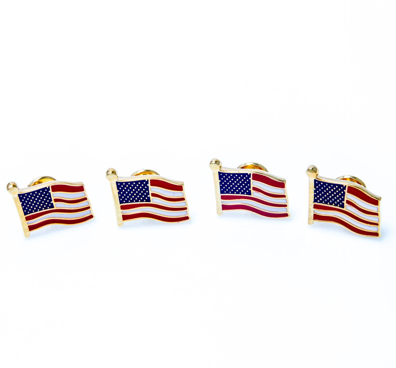 MRCUFF United States of America Flag USA Tuxedo Cufflinks and Studs Set in a Presentation Gift Box & Polishing Cloth