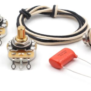 The Art Of Tone TAOT Wiring Kit for Jazz Style Bass - Solid Shaft - Orange Drop Cap