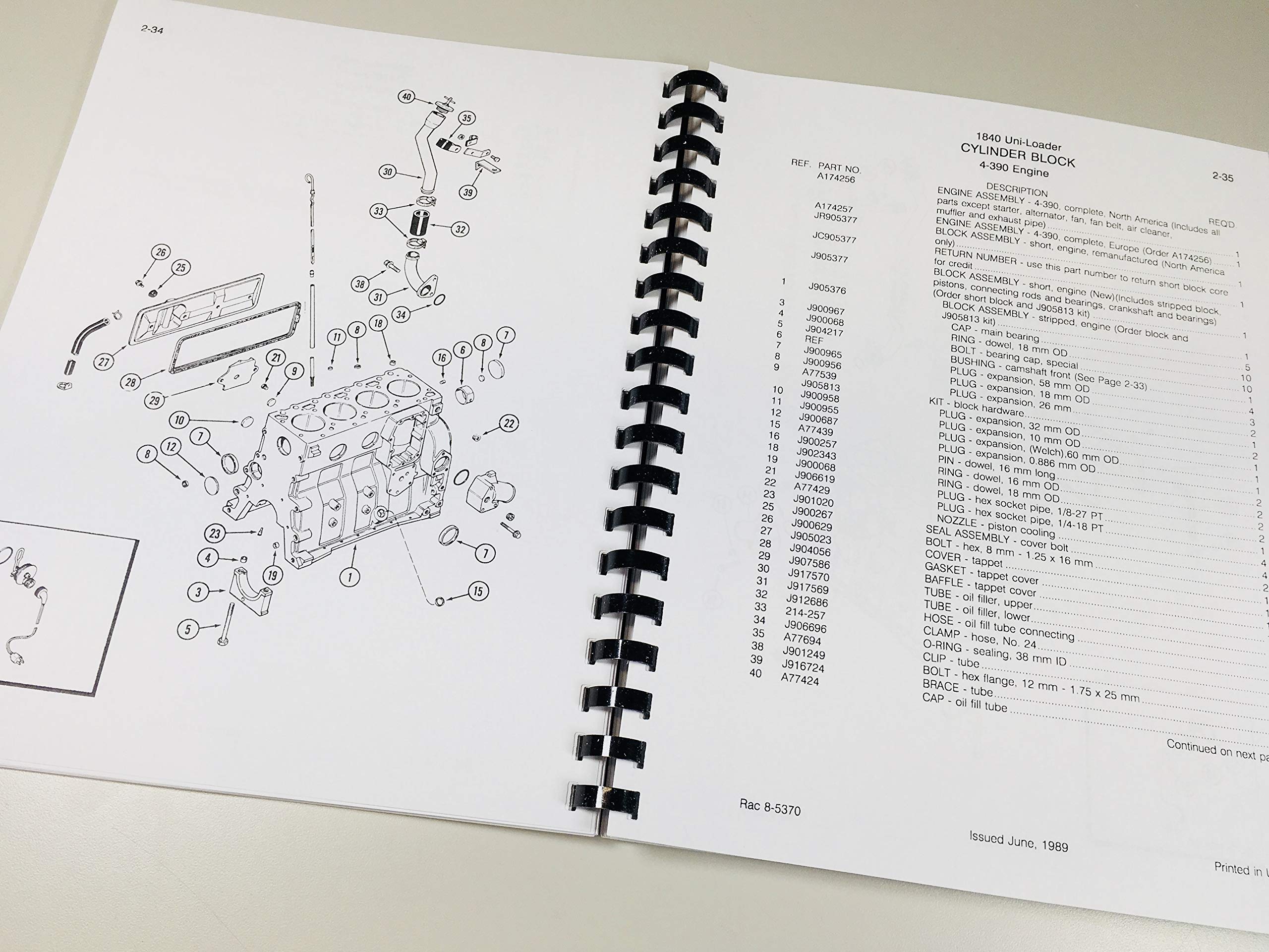 Case 1840 Uni Loader Parts Manual Catalog Skid Steer Assembly Exploded Views