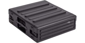 skb cases 3u rseries standard roto molded lldpe rack with flush carry handles and non-slip rubber feet, includes rack mount screws