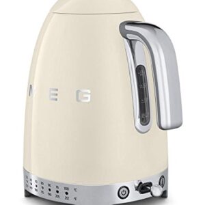 Smeg KLF02CRUS 50's Retro Style Variable Temperature Kettle, Cream