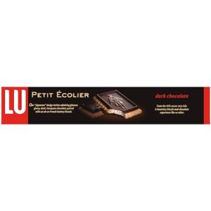 Lu Petit Ecolier European Dark Chocolate Biscuit Cookies, 45% Cocoa, 5.3 oz