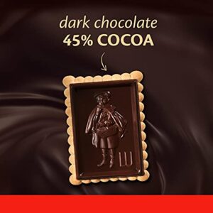 Lu Petit Ecolier European Dark Chocolate Biscuit Cookies, 45% Cocoa, 5.3 oz