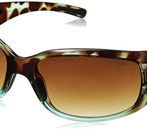 Tifosi Women's Lust Wrap Sunglasses, Blue Tortoise, 134 mm