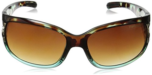 Tifosi Women's Lust Wrap Sunglasses, Blue Tortoise, 134 mm