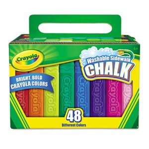 crayola 512048 washable sidewalk chalk 48 assorted bright colors 48 sticks/set