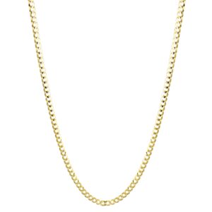 IcedTime Solid 10K Yellow Gold Italy Cuban Curb Link Chain Necklace 8mm Wide 24" Long with Lobster Clasp