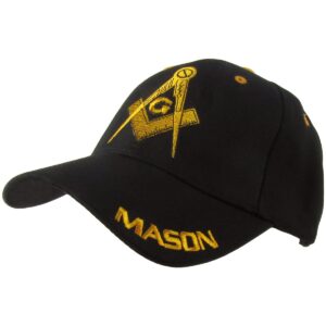 treasure gurus mason masonic ball cap adjustable freemason golf/baseball hat freemasonry gift black