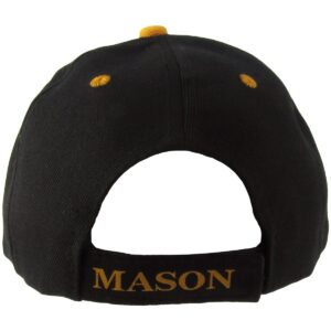 Treasure Gurus MASON Masonic Ball Cap Adjustable Freemason Golf/Baseball Hat Freemasonry Gift Black