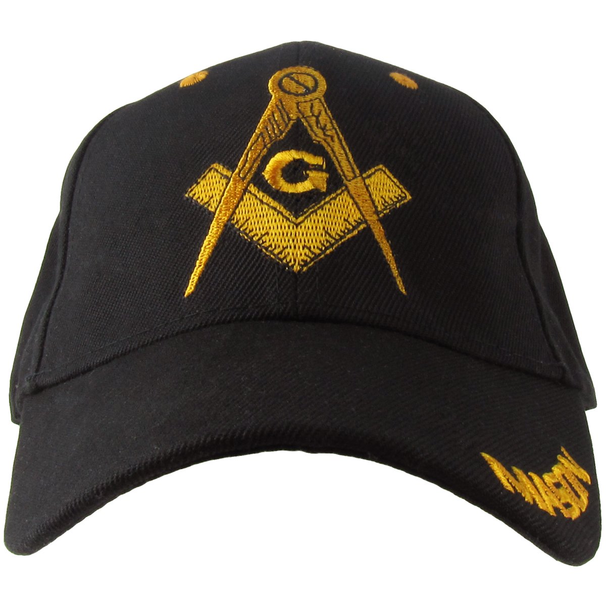 Treasure Gurus MASON Masonic Ball Cap Adjustable Freemason Golf/Baseball Hat Freemasonry Gift Black