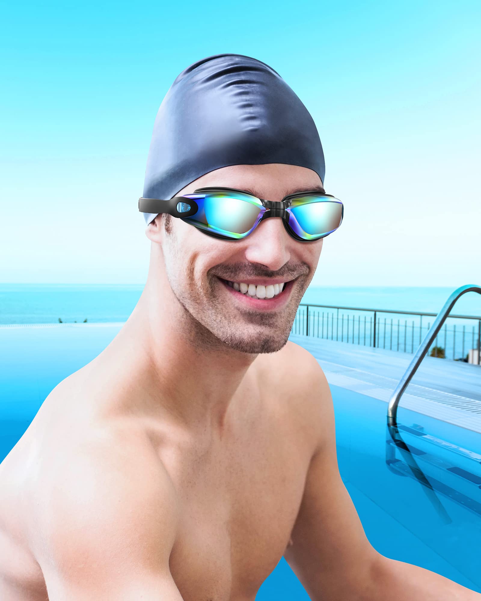 Aegend Swim Goggles, Swimming Goggles No Leaking Full Protection Adult Men Women Youth