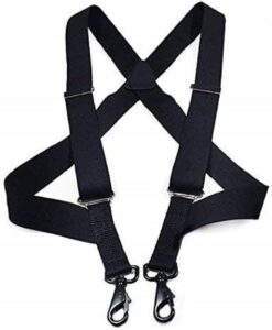 shirt lock undergarment duty suspenders | heavy duty elastic duty belt suspenders | slim and hidden duty accessory