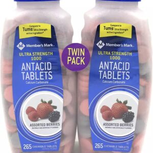 Members Mark Ultra-Strength Antacid, Assorted Berry, 265 Count (2 Pack)