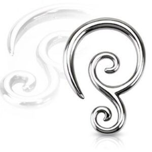 double swirl 316l surgical steel wildklass taper (sold as a pair)