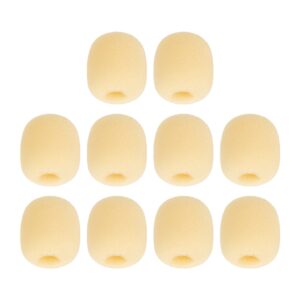 bqlzr 8mm dia yellow wind shield mic sponge cover for loudspeaker lapel microphone headset microphone ey-m02 pack of 10