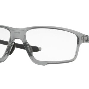 Oakley Men's Ox8080 Crosslink Zero Asian Fit Square Prescription Eyewear Frames, Polished Grey Shadow/Demo Lens, 58 mm