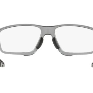 Oakley Men's Ox8080 Crosslink Zero Asian Fit Square Prescription Eyewear Frames, Polished Grey Shadow/Demo Lens, 58 mm