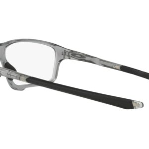 Oakley Men's Ox8080 Crosslink Zero Asian Fit Square Prescription Eyewear Frames, Polished Grey Shadow/Demo Lens, 58 mm