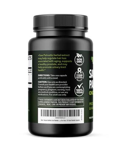 Saw Palmetto for Men Prostate Supplement | Prostate Support Supplement for Men's Health | Potent Saw Palmetto for DHT, Urinary and Prostate Health | Over 3 Month Supply Saw Palmetto Supplement