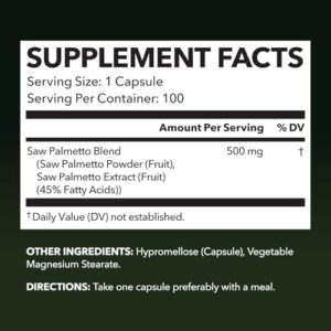 Saw Palmetto for Men Prostate Supplement | Prostate Support Supplement for Men's Health | Potent Saw Palmetto for DHT, Urinary and Prostate Health | Over 3 Month Supply Saw Palmetto Supplement