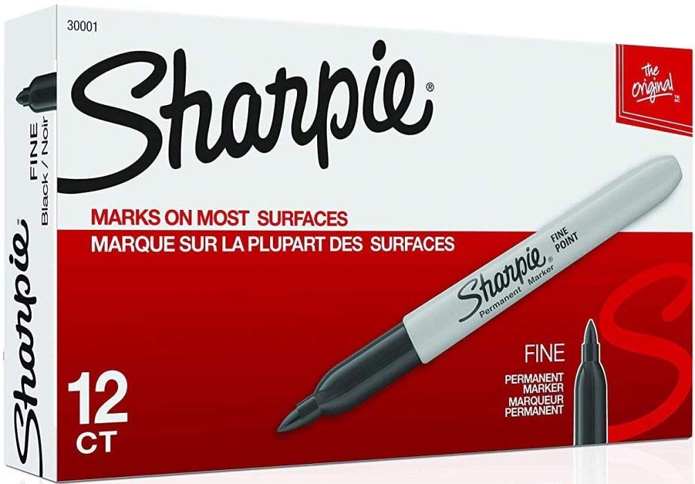 Sharpie 30001 Black Fine Point Permanent Markers, 288 Count