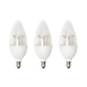 EcoSmart 40W Equivalent Soft White Clear LED Light Bulbs B11 Candelabra Base (3-Pack)