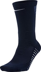 nike vapor football crew socks l college navy | white