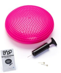 black mountain products exercise balance stability disc with hand pump, pink