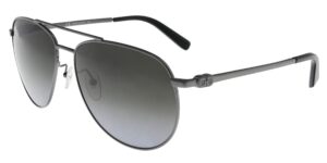 salvatore ferragamo aviator sunglasses sf157s 069 ruthenium/black 60mm 157