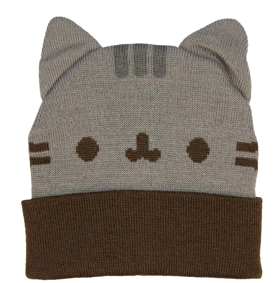 Pusheen Beanie Hat with Ears,Gray,Standard