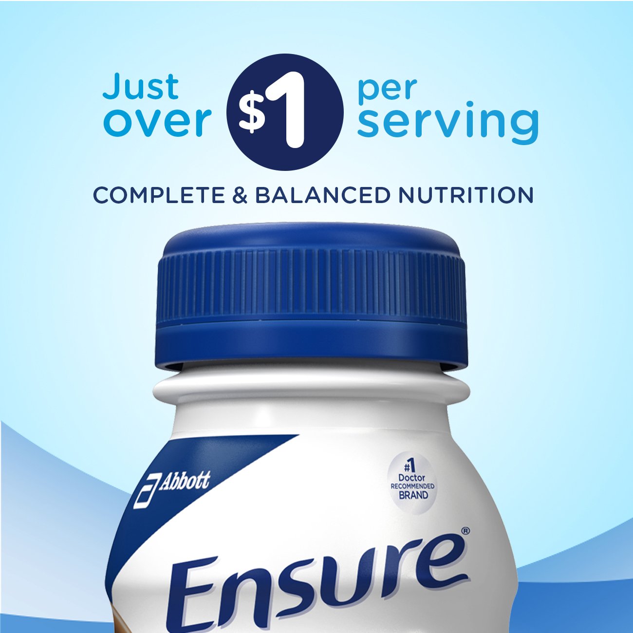 Ensure Original Nutrition Shake with 9g of Protein, Meal Replacement Shakes, Vanilla, 8 Fl Oz (Pack of 16)