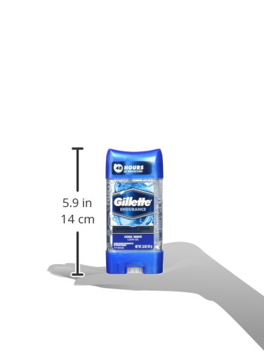 Gillette Antiperspirant Deodorant for Men, Cool Wave Scent, Clear Gel, 3.8 Oz (Pack of 3)